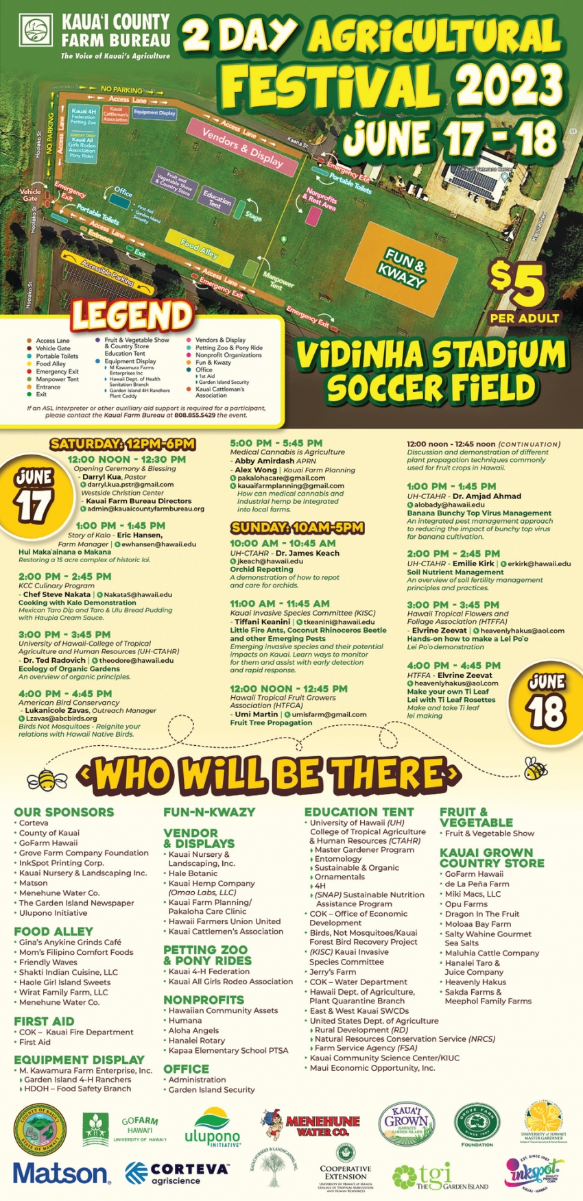 2 Day Agricultural Festival 2023, Kauai County Farm Bureau, Lihue, HI